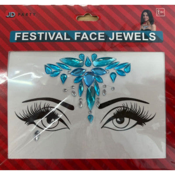 Blue Diamante Face Jewels – Cracker Jack Costumes Brisbane