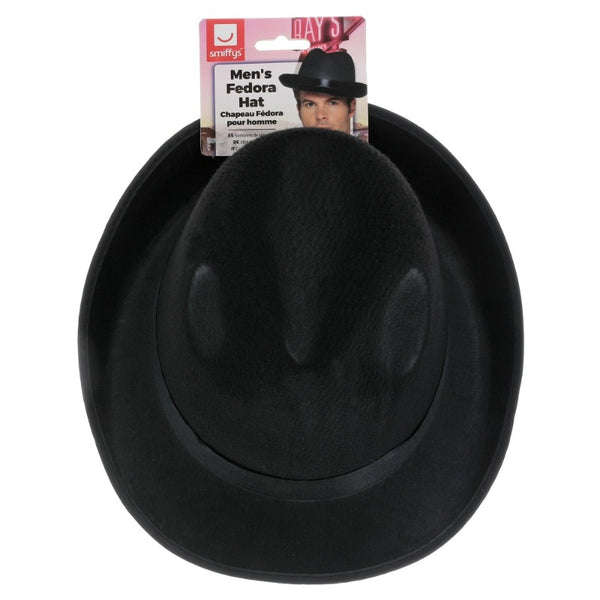 20s Wide Brim Fedora Hat – Black Gatsby Costume – Cracker Jack Costumes ...