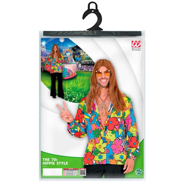 60s Flower Power Satin Shirt for Men – Cracker Jack Costumes Brisbane