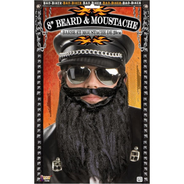 Bad Biker Beard & Moustache – Cracker Jack Costumes Brisbane