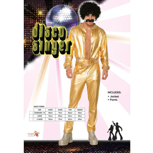 70s Gold Disco Costume – Singer Outfit | Dr Toms – Cracker Jack ...
