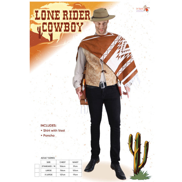 Lone Rider Cowboy Adult Costume – Cracker Jack Costumes Brisbane