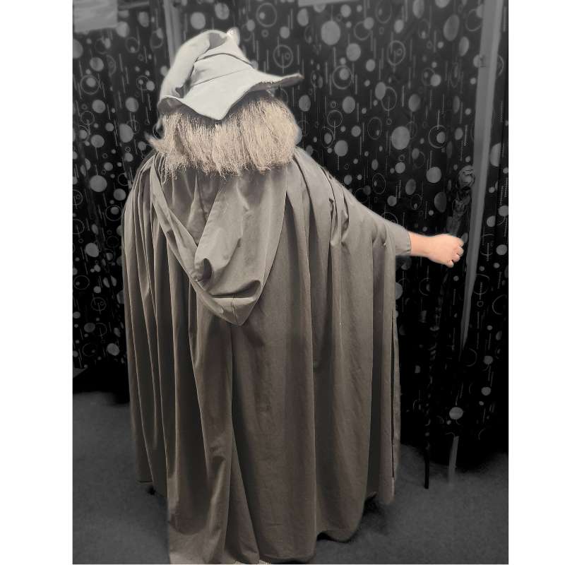 Deluxe Grey Wizard - Hire – Cracker Jack Costumes Brisbane