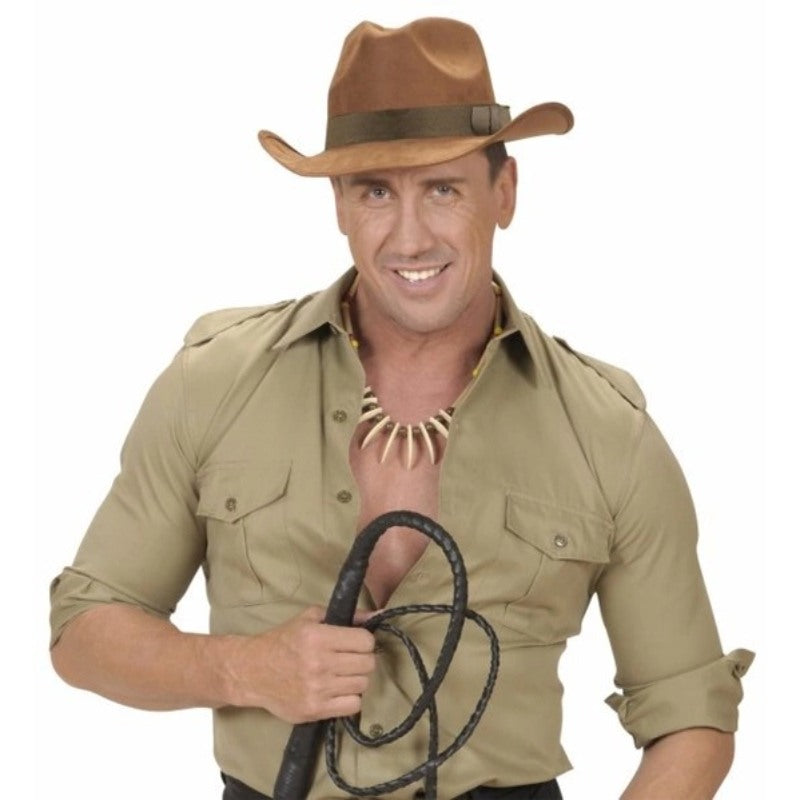 Adventurer Hat Suede Look | Costume Explorer Hat – Cracker Jack ...