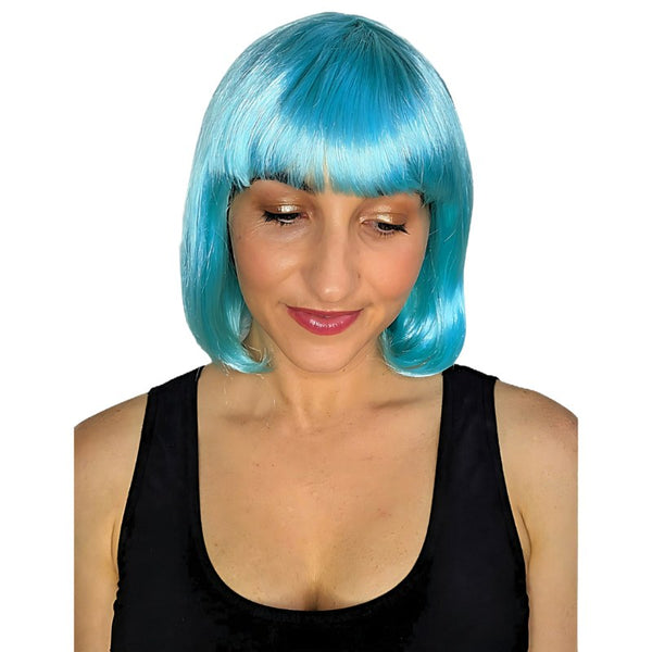 Deluxe Bob Wig Candy Blue | Colourful 1920s Costume Wig Australia ...