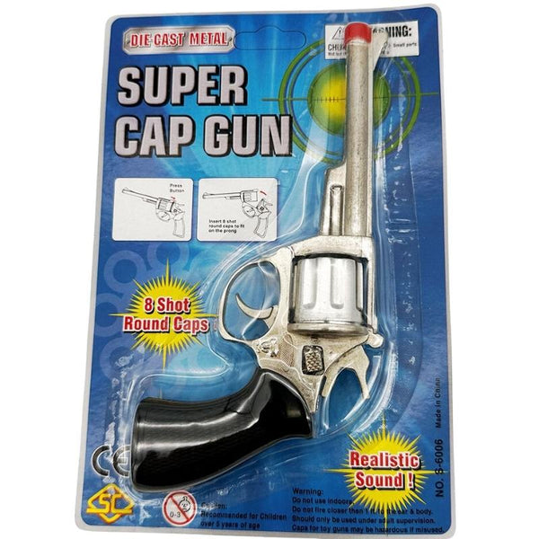 Die Cast 8 Shot Cap Revolver – Cracker Jack Costumes Brisbane