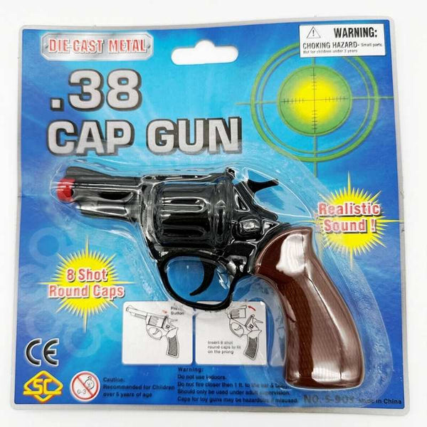 Die Cast Cap Gun Revolver 14cm Toy Prop – Cracker Jack Costumes Brisbane