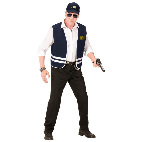 FBI Agent Costume – Vest & Cap | Police & Halloween Outfit – Cracker ...