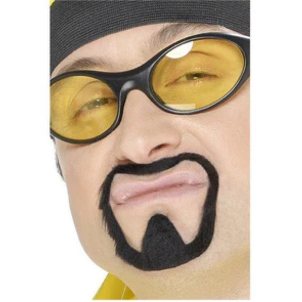 Herb Warrior Tash & Goatee Beard Set – Black Costume Accessory ...