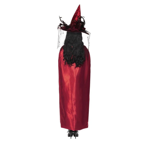Ladies Reversible Cape – Red and Black Satin Costume Accessory ...