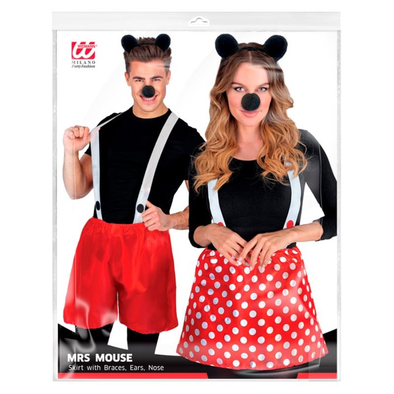 Mouse Dress Up Set – Ears, Nose, Skirt/Shorts – Cracker Jack Costumes ...