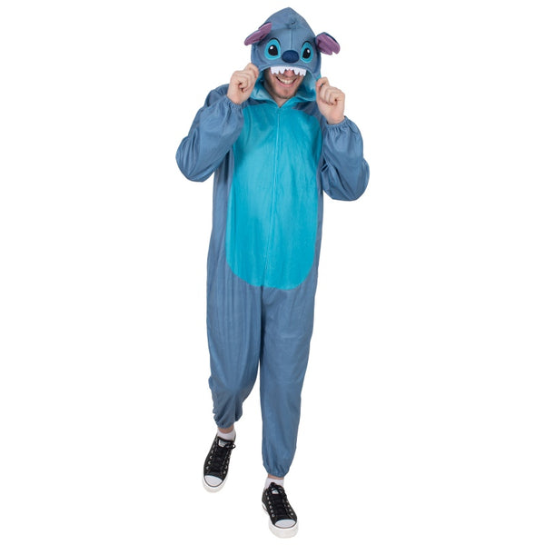 Stitch Hooded Onesie Costume – Adult – Cracker Jack Costumes Brisbane