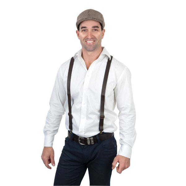 Tweed Flat Cap – Brown | Cracker Jack Costumes – Cracker Jack Costumes ...