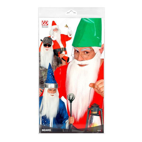 White Multicharacter Long Beard with Moustache – Santa, Wizard, Gnome ...