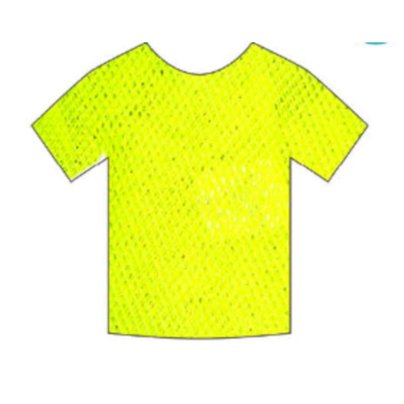 Yellow Fishnet Top Short Sleeve | 80s & Festival Costume – Cracker Jack ...