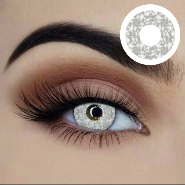 Starry Eyed Contact Lenses - Diamonds – Cracker Jack Costumes Brisbane