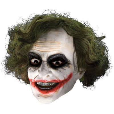 The Joker 3/4 Mask with Hair - Adult – Cracker Jack Costumes Brisbane