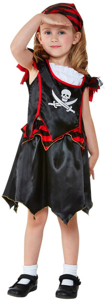 Toddler Pirate Skull and Crossbones Girl Costume – Cracker Jack ...